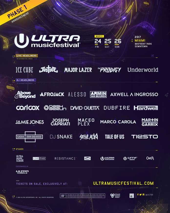 Ultra Miami 2017 reveals massive Phase 1 Lineup !!! [Details Here ...