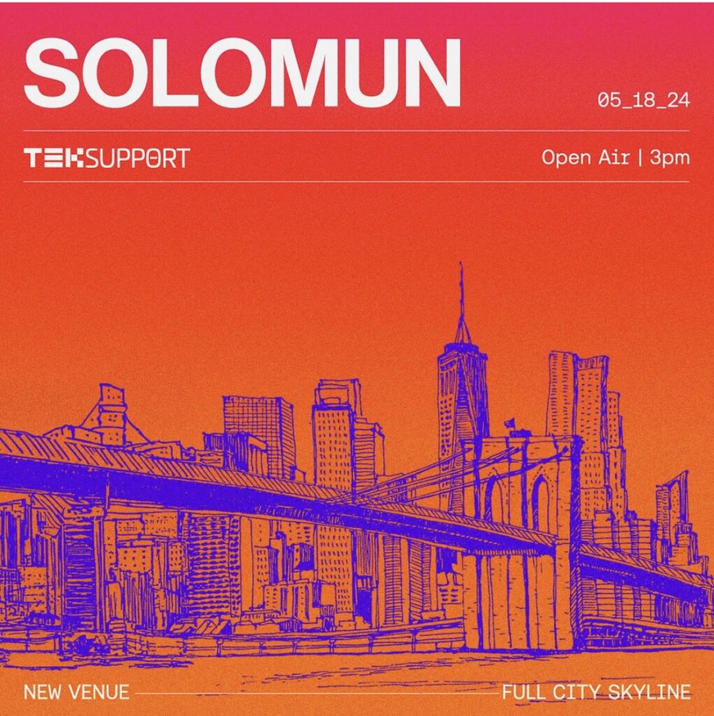Teksupport have announced a special, daytime open-air show with Solomun ...